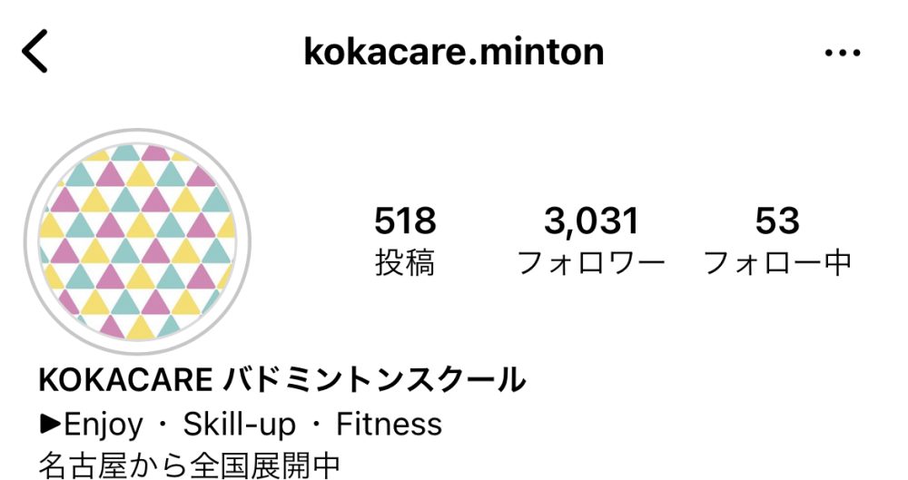Instagramの登録者が3000人を達成しました！ | 【愛知・名古屋】KOKACAREバドミントン教室・スクール（コカケア）